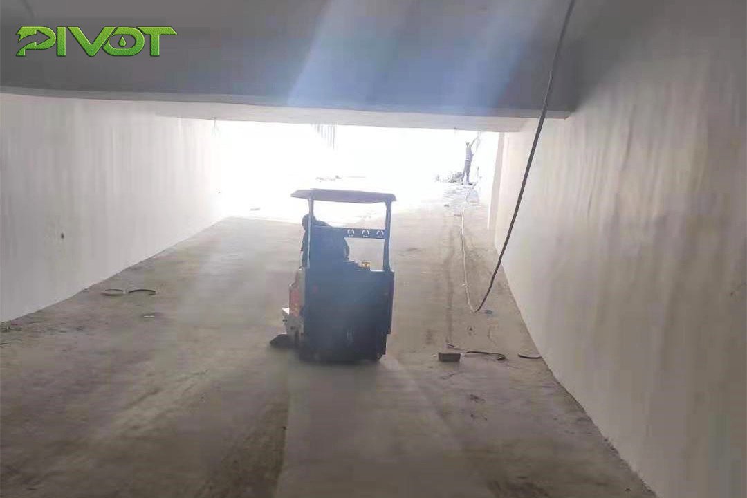Battery-Powered Floor Sweeper for Underground Parking Lot | Pivot Machinery