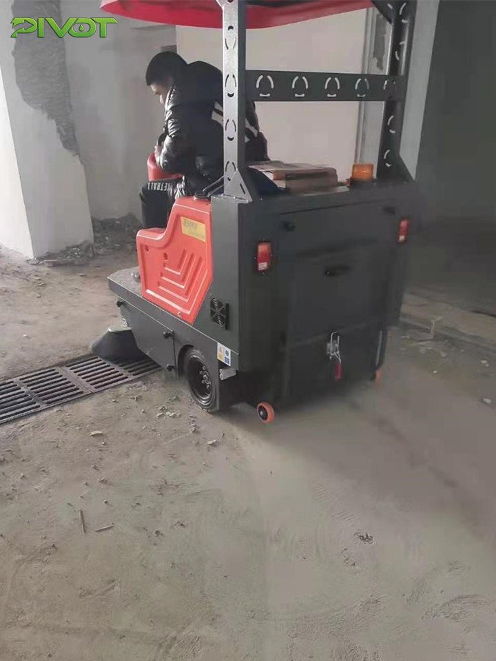 Battery-Powered Floor Sweeper for Underground Parking Lot | Pivot Machinery