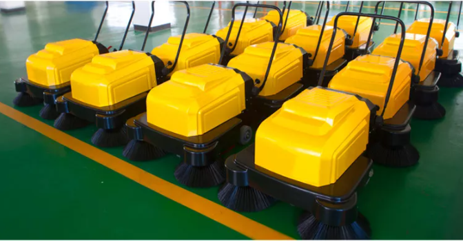 Battery Operated Cordless Push Sweeper | Pivot Machinery
